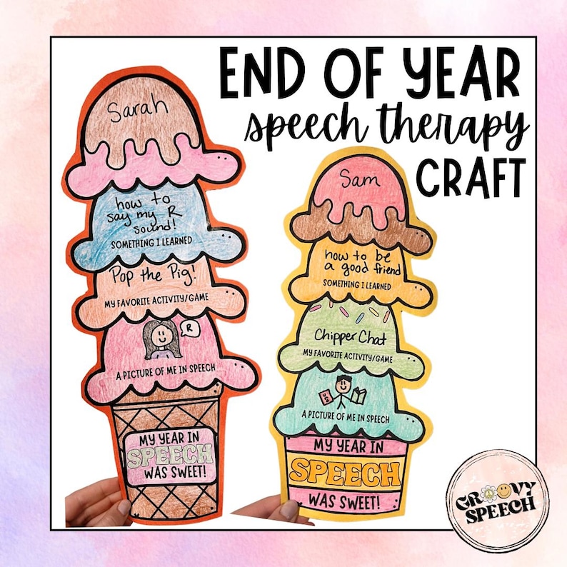 End of School Year Speech Therapy Craft Activity (PDF Download) - Etsy