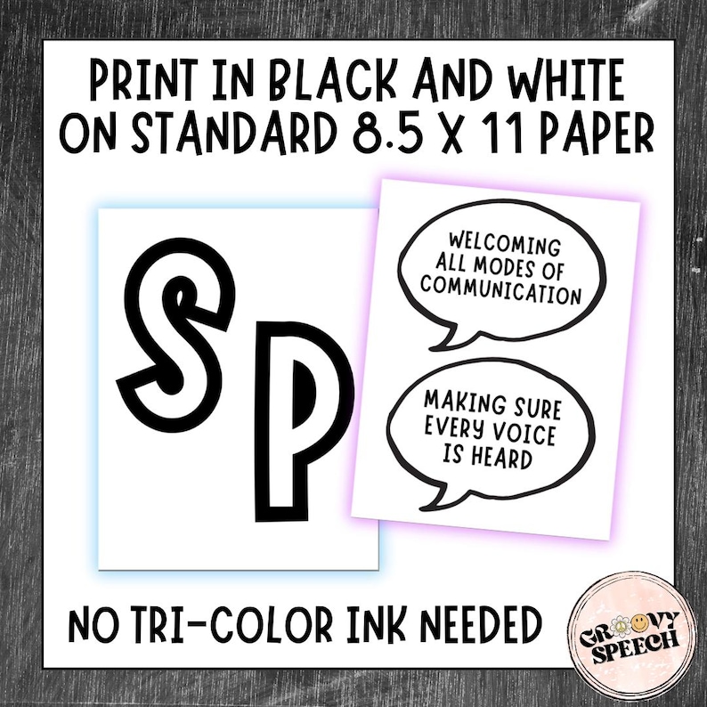 Speech Therapy Bulletin Board / Door Decor - Digital Download - Etsy