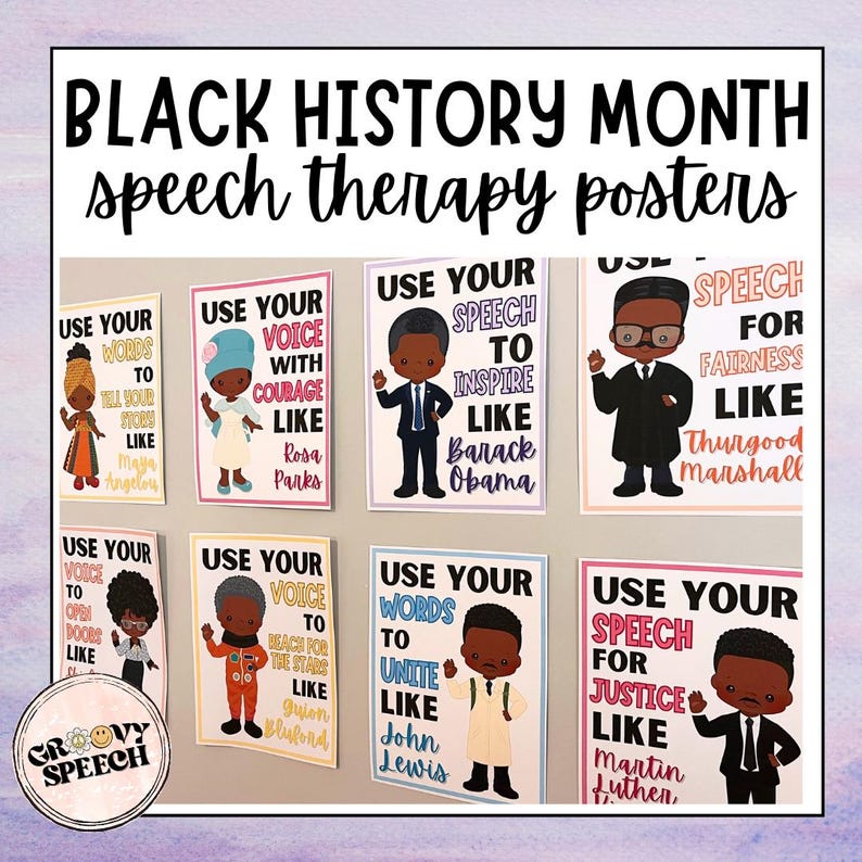Black History Month Posters for Speech Therapy / Classroom [bulletin ...