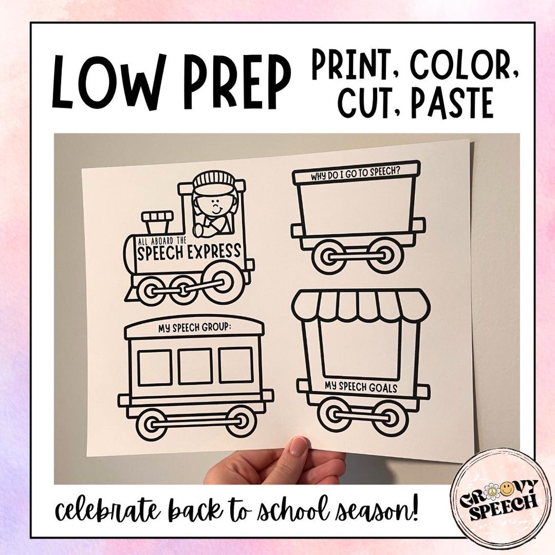 First Day of Speech | Speech Therapy Back to School Activity - Etsy