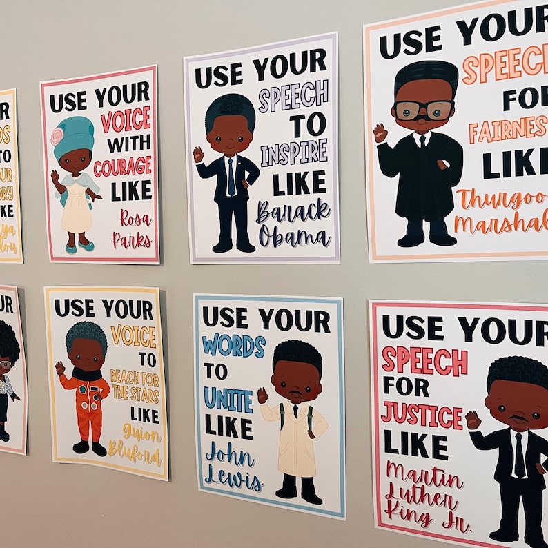 Black History Month Posters for Speech Therapy / Classroom [bulletin ...