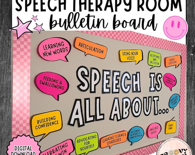 Groovy Retro Speech Room Décor | 70's Theme | Digital Download - Etsy