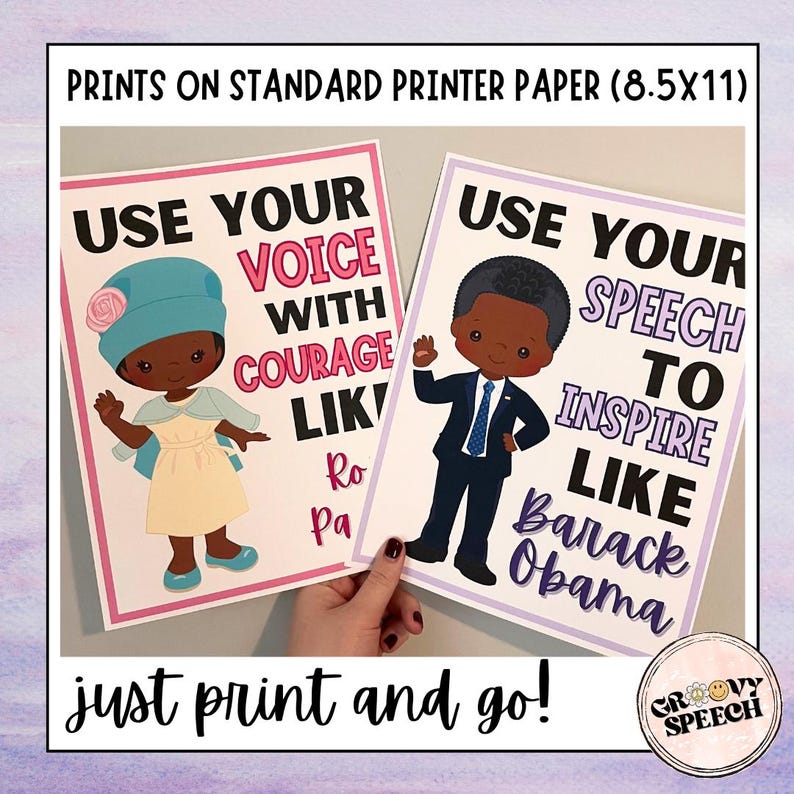 Black History Month Posters for Speech Therapy / Classroom [bulletin ...