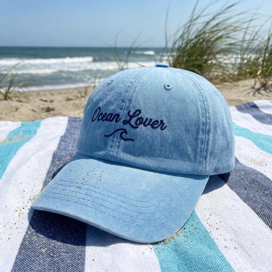 Ocean Lover Embroidered Cap Custom Beach Hat Personalized Summer ...