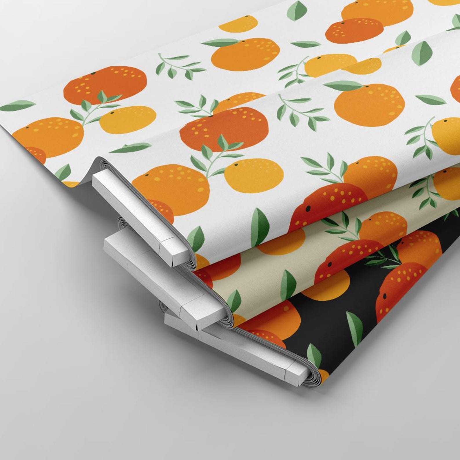 Leaf and Mandarin Digital Pattern for Crafting and Design Projects - Etsy