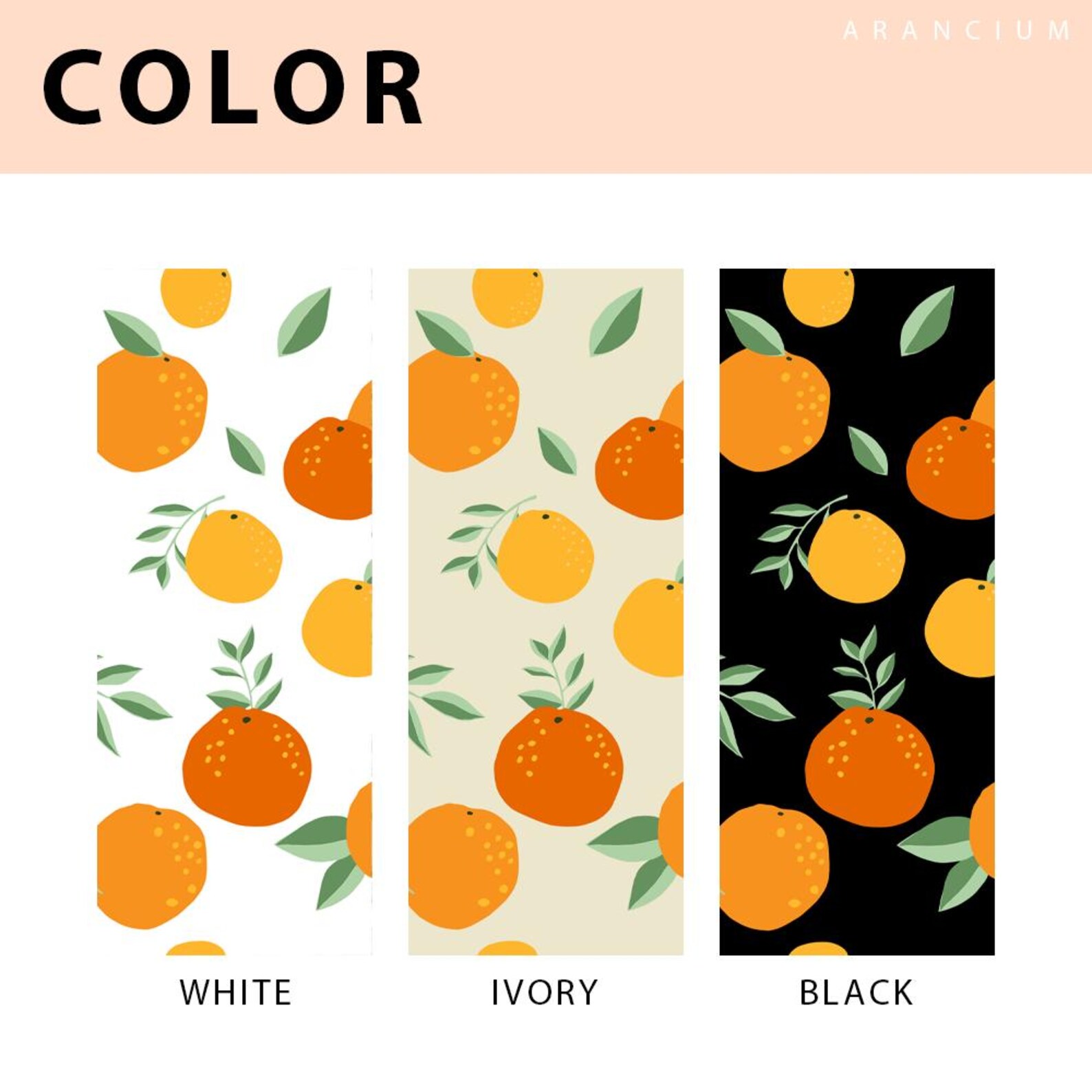 Leaf and Mandarin Digital Pattern for Crafting and Design Projects - Etsy
