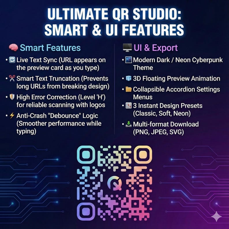Ultimate QR Code Generator Script | Custom Logo & Gradient QR Maker ...