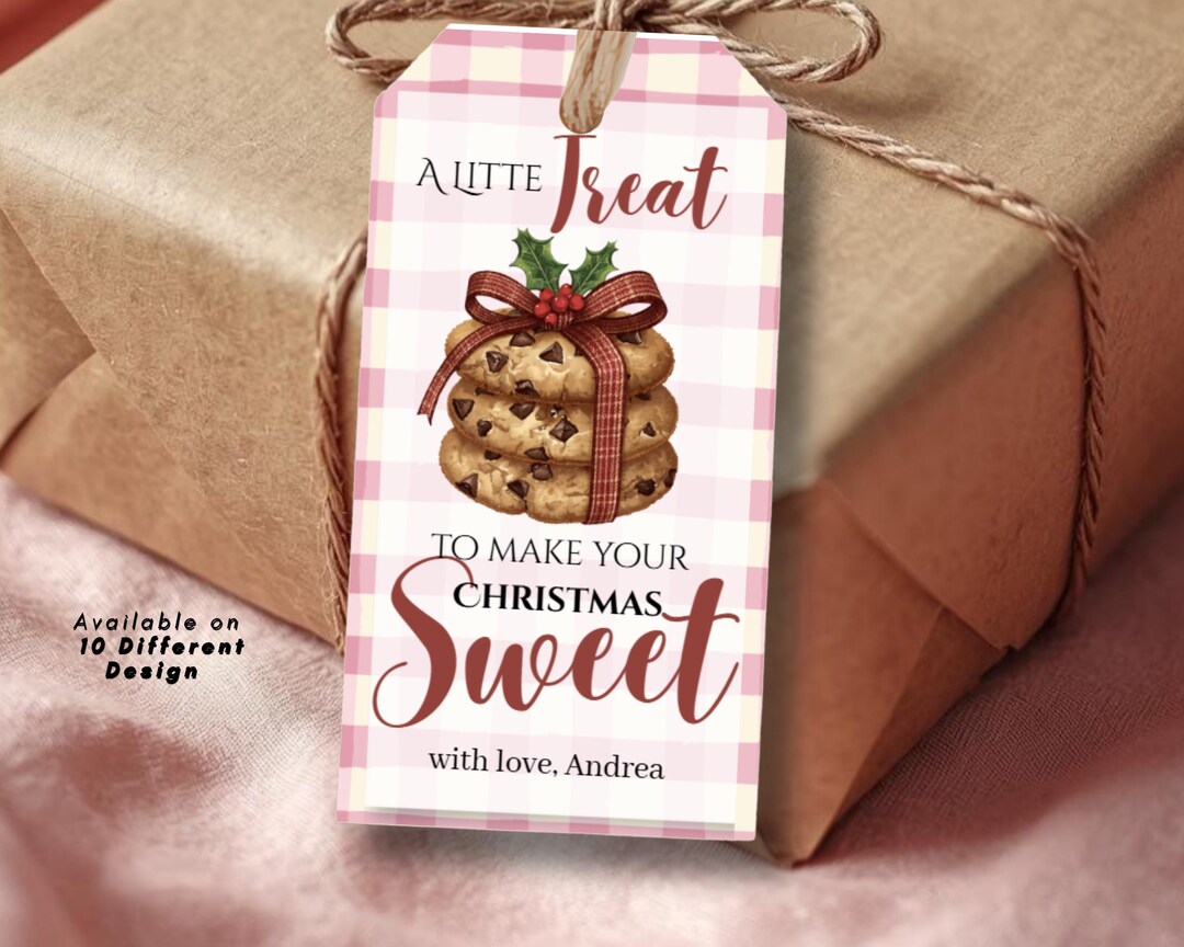 Printable Christmas Treat Gift Tags Bundle Template, Festive Holiday ...