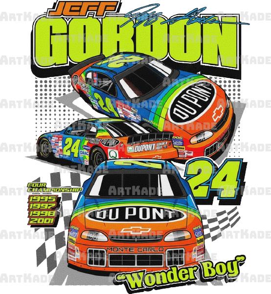 Jeff Gordon Vintage Style Image File (PNG) - Etsy