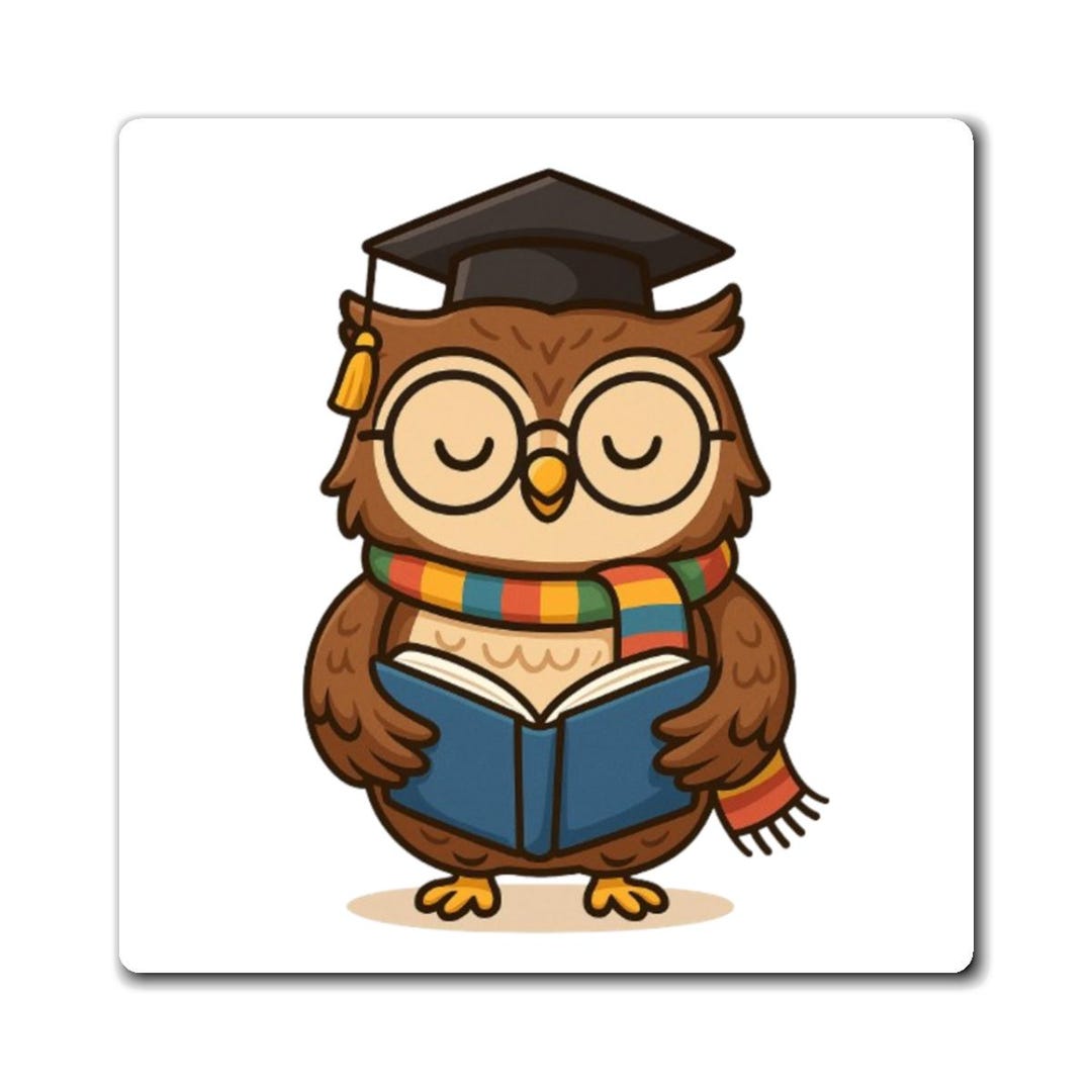 Cute Graduation Owl Magnet, Back to School Gift, Scholar Decor, Teacher ...