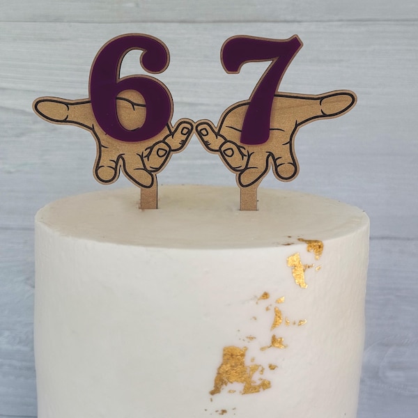 67 Birthday Cake - Etsy