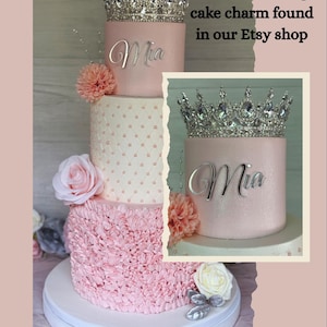 Custom Name & Number Cupcake Toppers Set, Mirror Acrylic Personalized ...