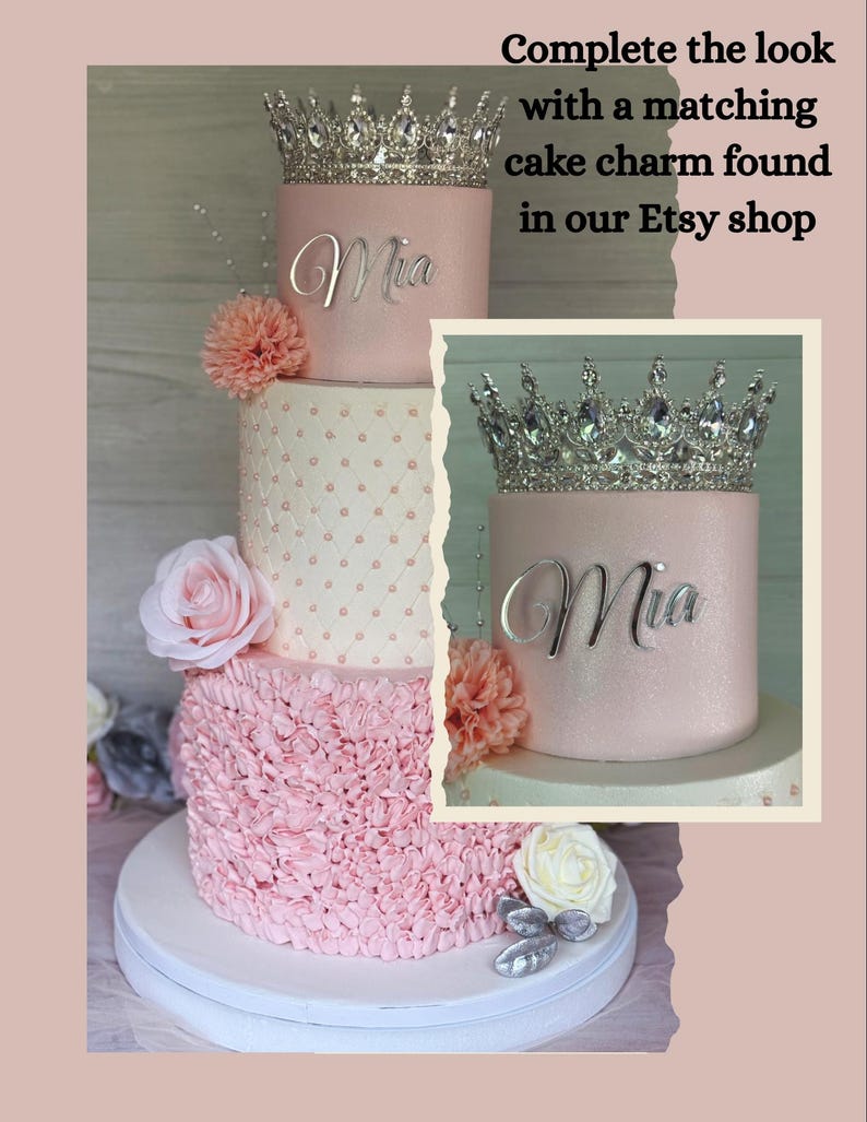 Custom Name & Number Cupcake Toppers Set, Mirror Acrylic Personalized ...