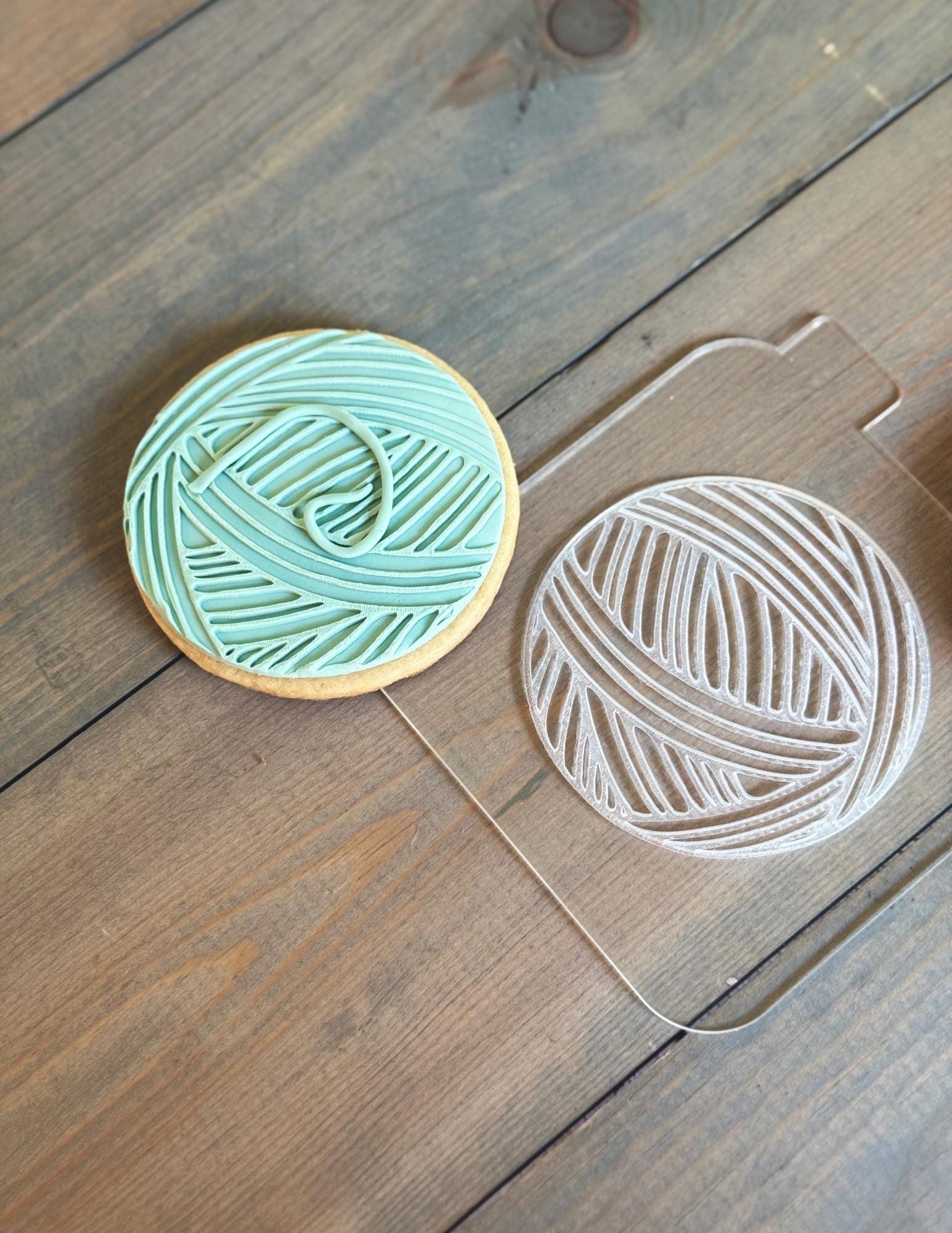 Yarn Ball Cookie Embosser: Knitting & Crochet Fondant Stamp - Etsy