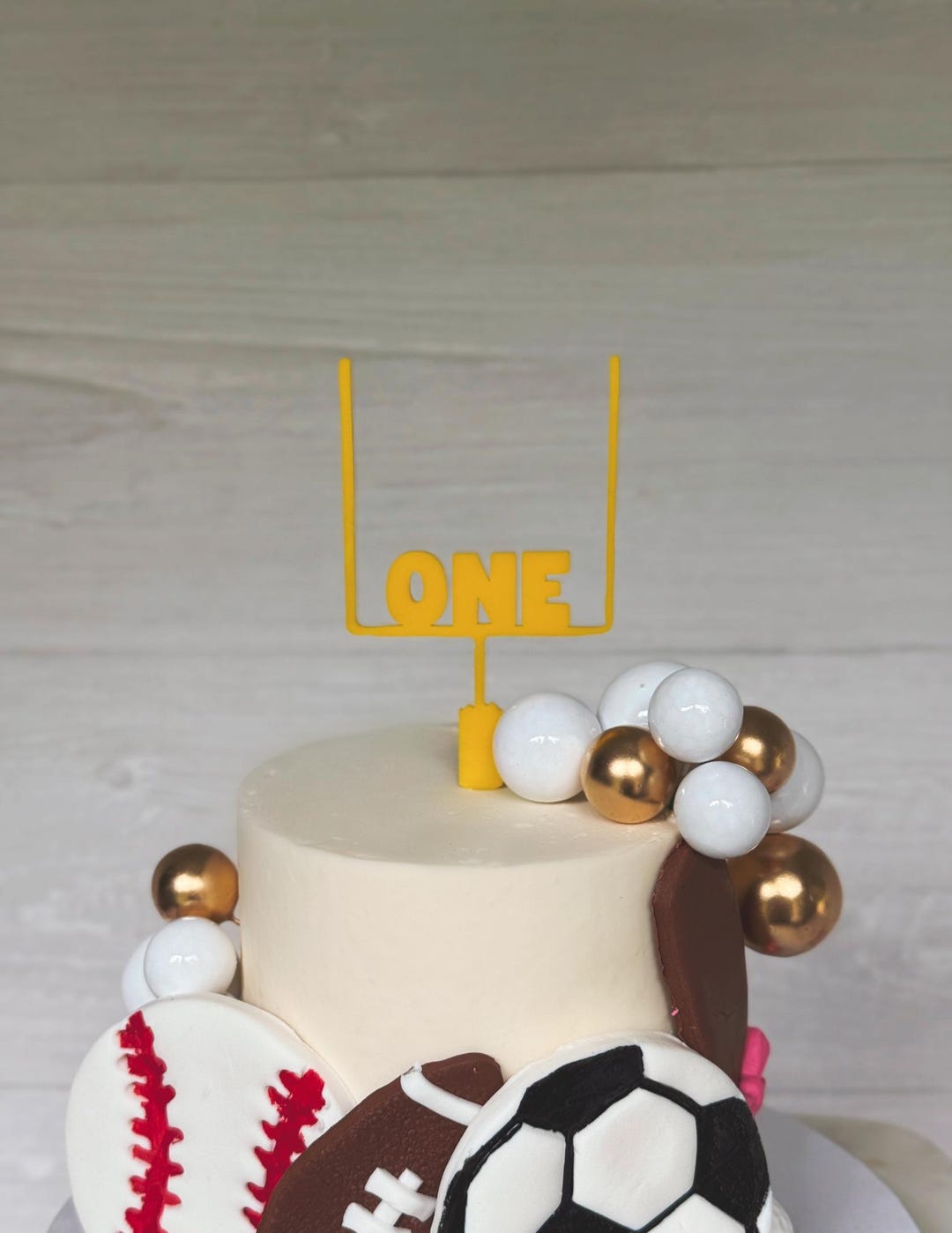 Football Goal Post Cake Topper: Custom Number, Sports Birthday Party ...