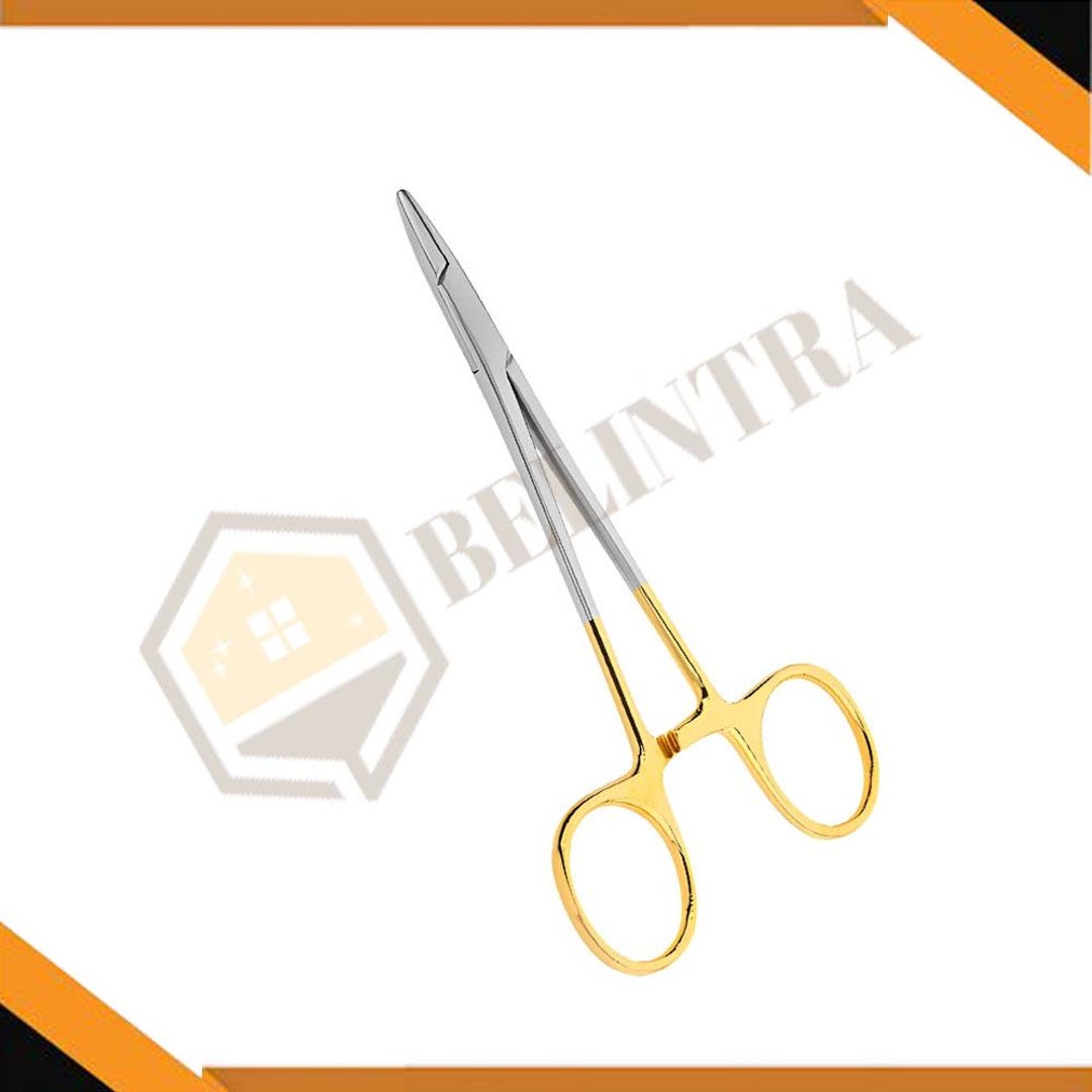 Halsey-style Needle Holder 13cm Serrated Stainless Steel With TC & Non ...
