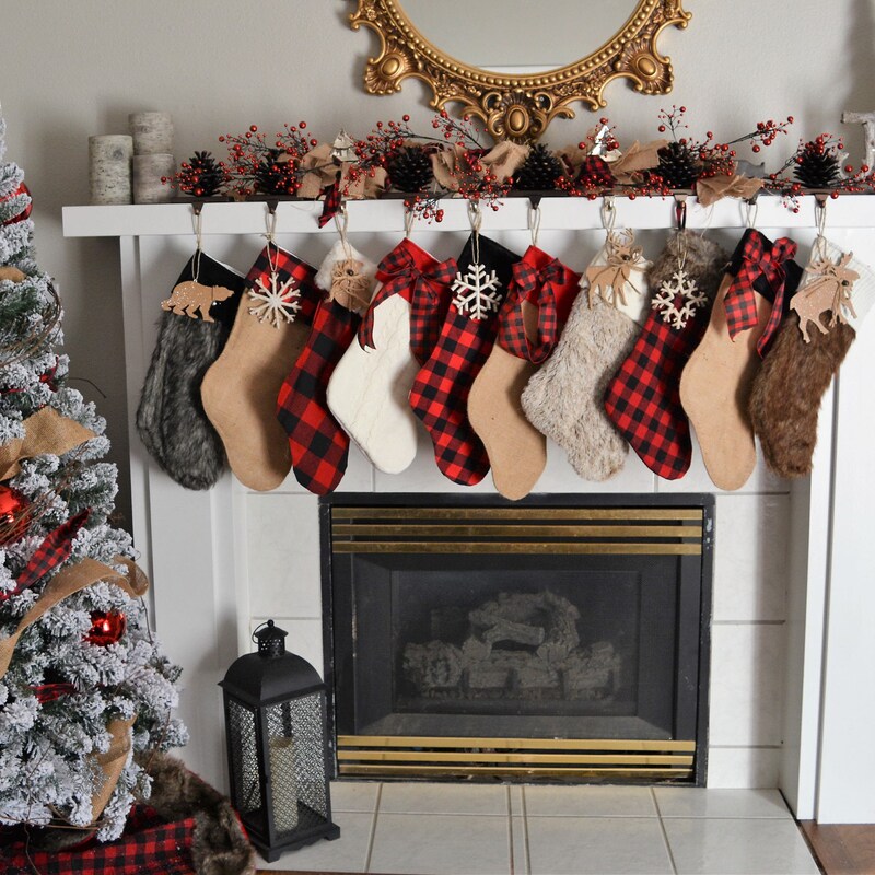 Rustic Christmas Stocking - Etsy