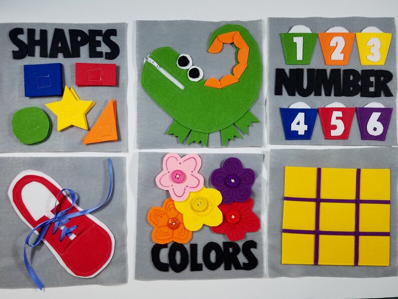 Felt Quiet Book PDF Sewing Pattern Learning Book Colors - Etsy