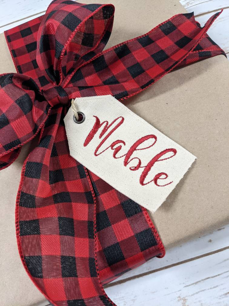 Embroidered name tag large size for personalization for | Etsy