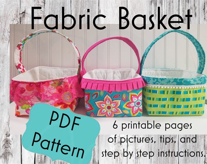 Fabric Basket PDF Pattern, Easter Basket Pattern, Sew Your Own - Etsy