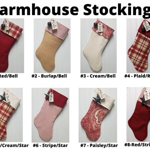 Choose 1 Christmas Stocking Farmhouse Christmas Country Stocking You ...
