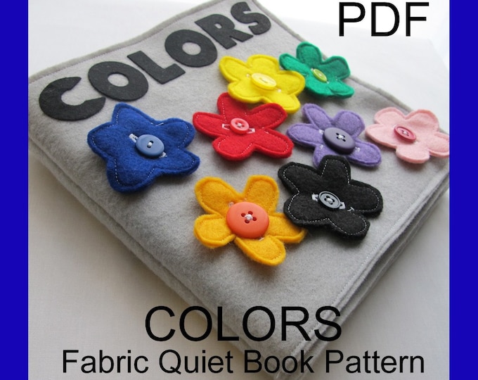 COLORS Fabric Quiet Book - PDF Pattern - Etsy