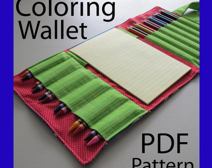 COLORING WALLET PDF Pattern - Etsy