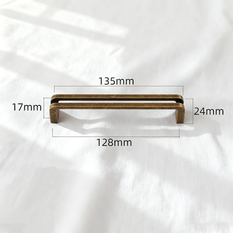 Retro Minimalist Cabinet Pulls, Antique Bronze Kitchen Drawer Handles ...