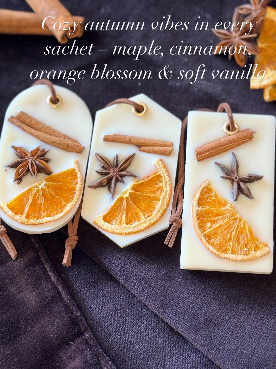 Set of 3 Botanical Soy Wax Sachet: Vegan Home Fragrance Ships Next ...