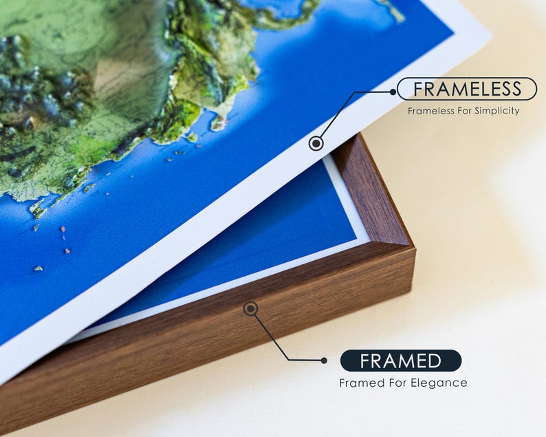 United States 3D Raised Relief Map Wall Art, Topographic USA Map ...