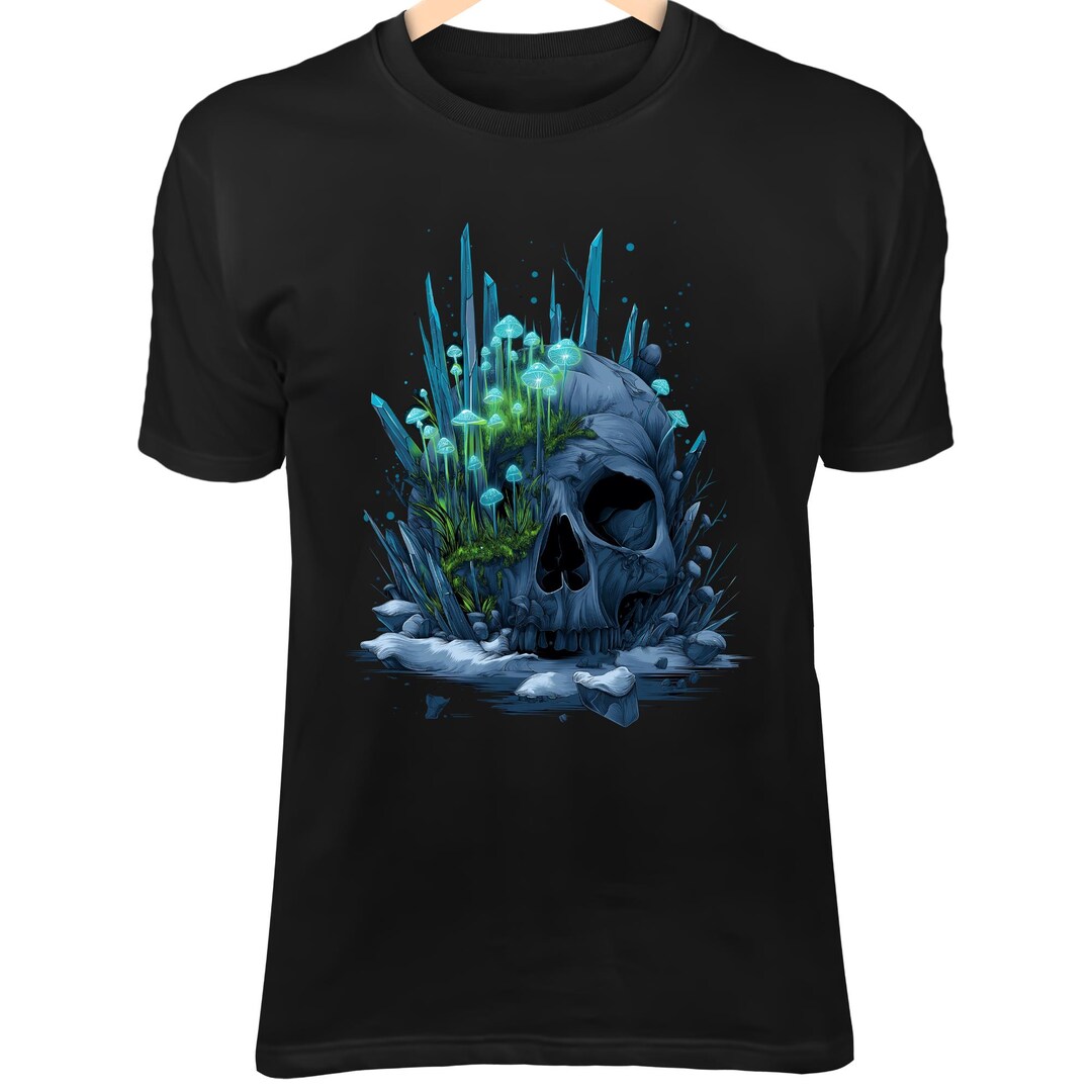 Frozen Relic Skull - Icy Mushrooms, Crystalline Shards & Gothic Winter ...