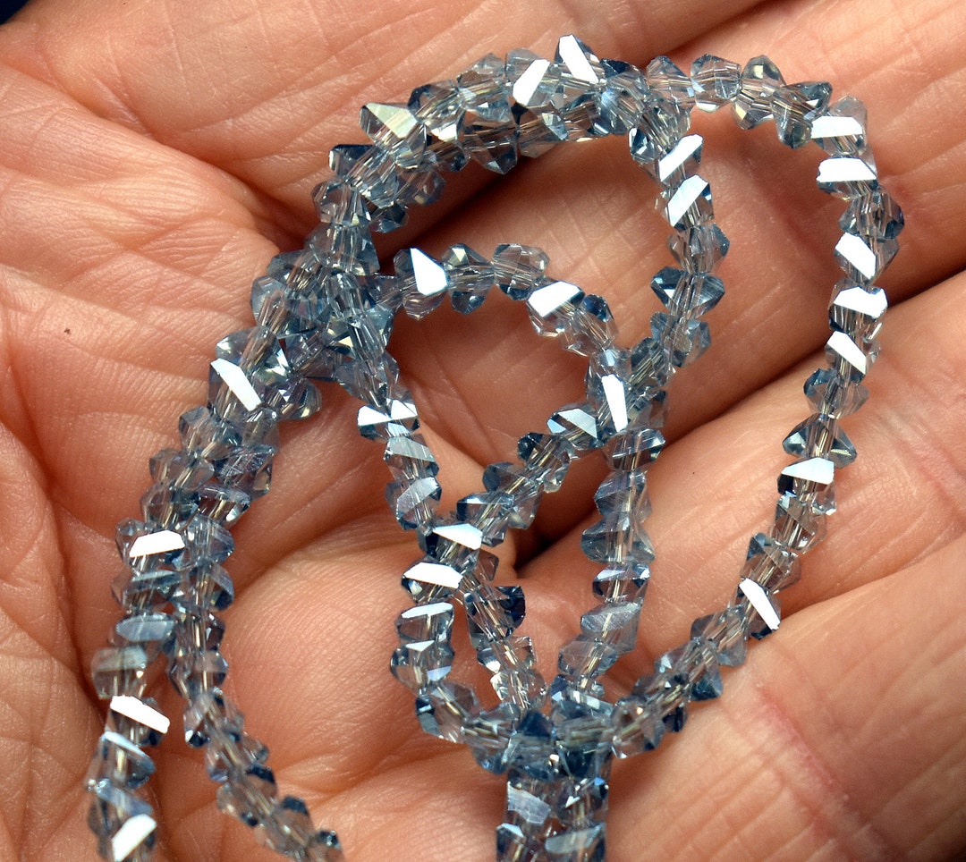 70 Pcs 4mm Transparent Light Gray Fire Polished Light Cobalt - Etsy