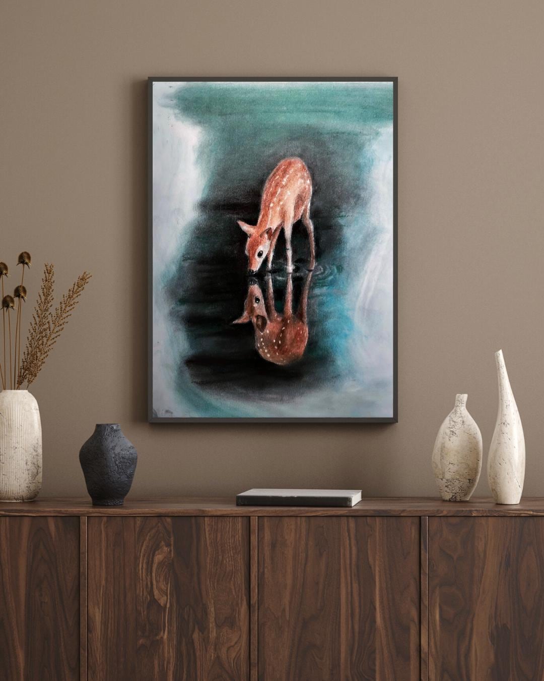 Christian Deer Art Print - Psalm 42:1 "as the Deer Pants for Water ...