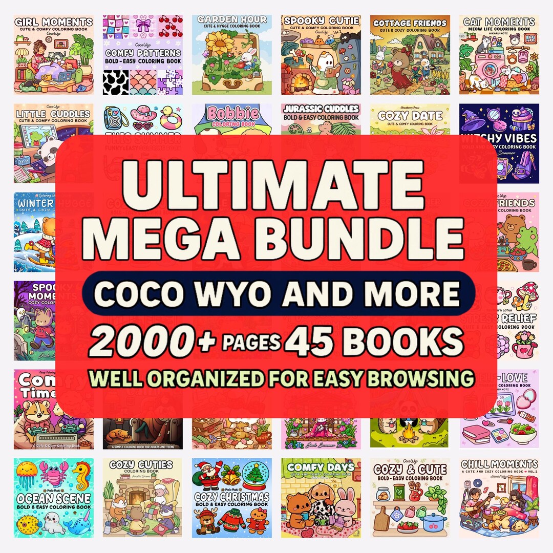 Coco Wyo Coloring Books Bundle – 45+ Complete Books | 2000+ Pages ...