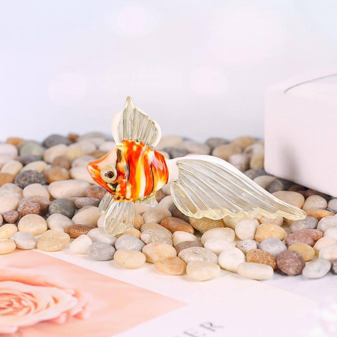Handmade Glass Hand-blown Glass Goldfish Figurine Glass Art - Etsy