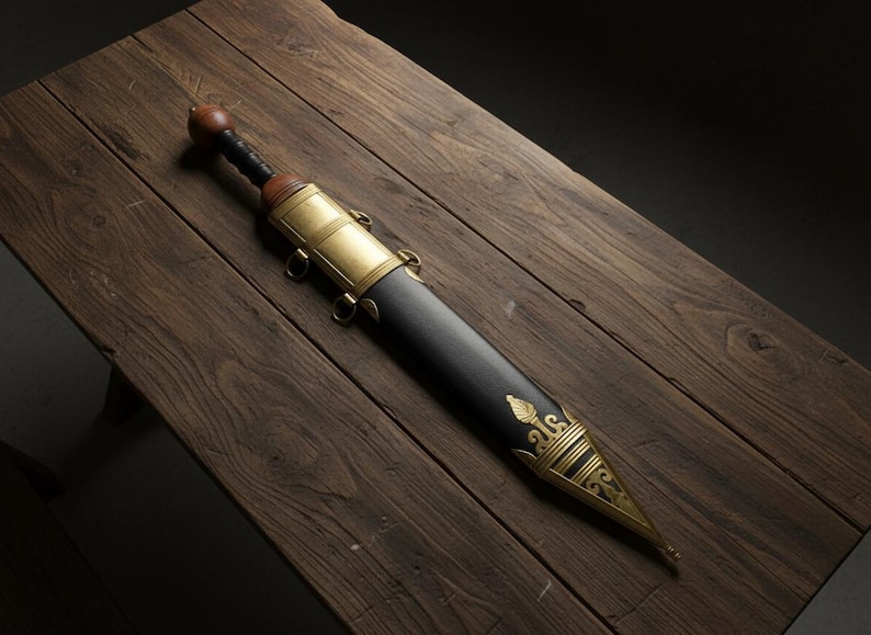 Hand-forged Roman Gladius Sword: High Carbon Steel Replica With Brass ...