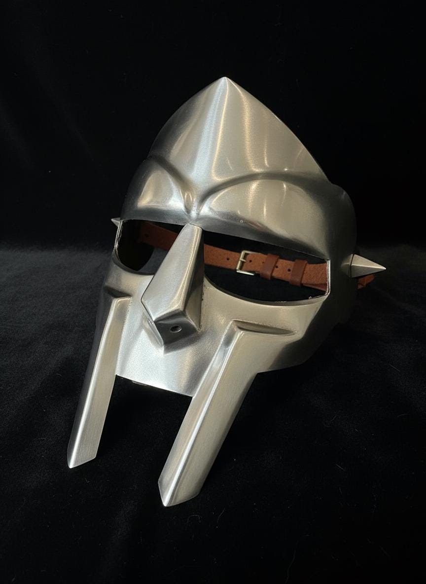 MF DOOM Inspired Mask | Madvillain Face Armor | Hand-forged Medieval ...
