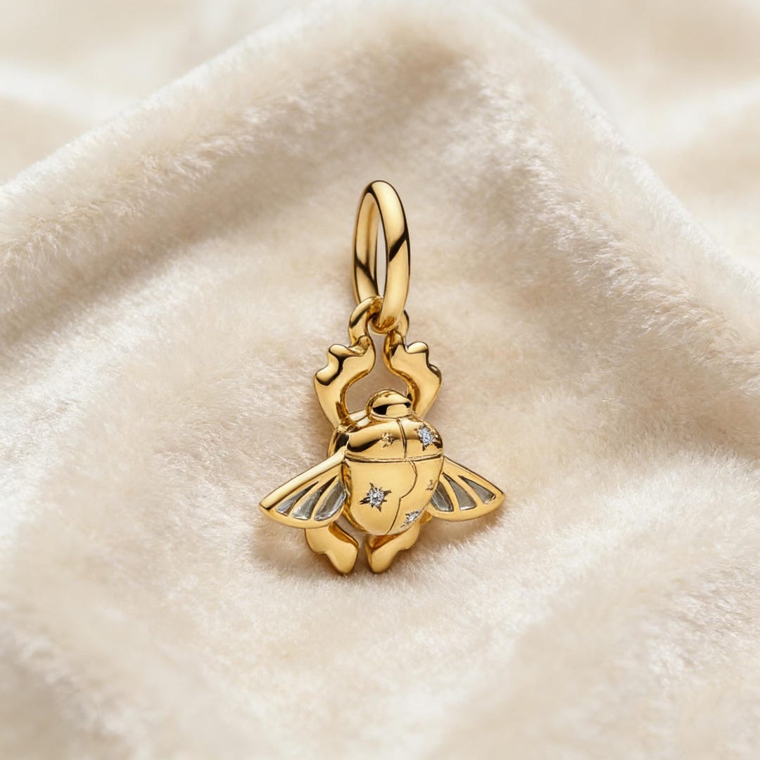 Aladdin Scarab Beetle Dangle Charm,925 Sterling Silver Charm,compatible ...