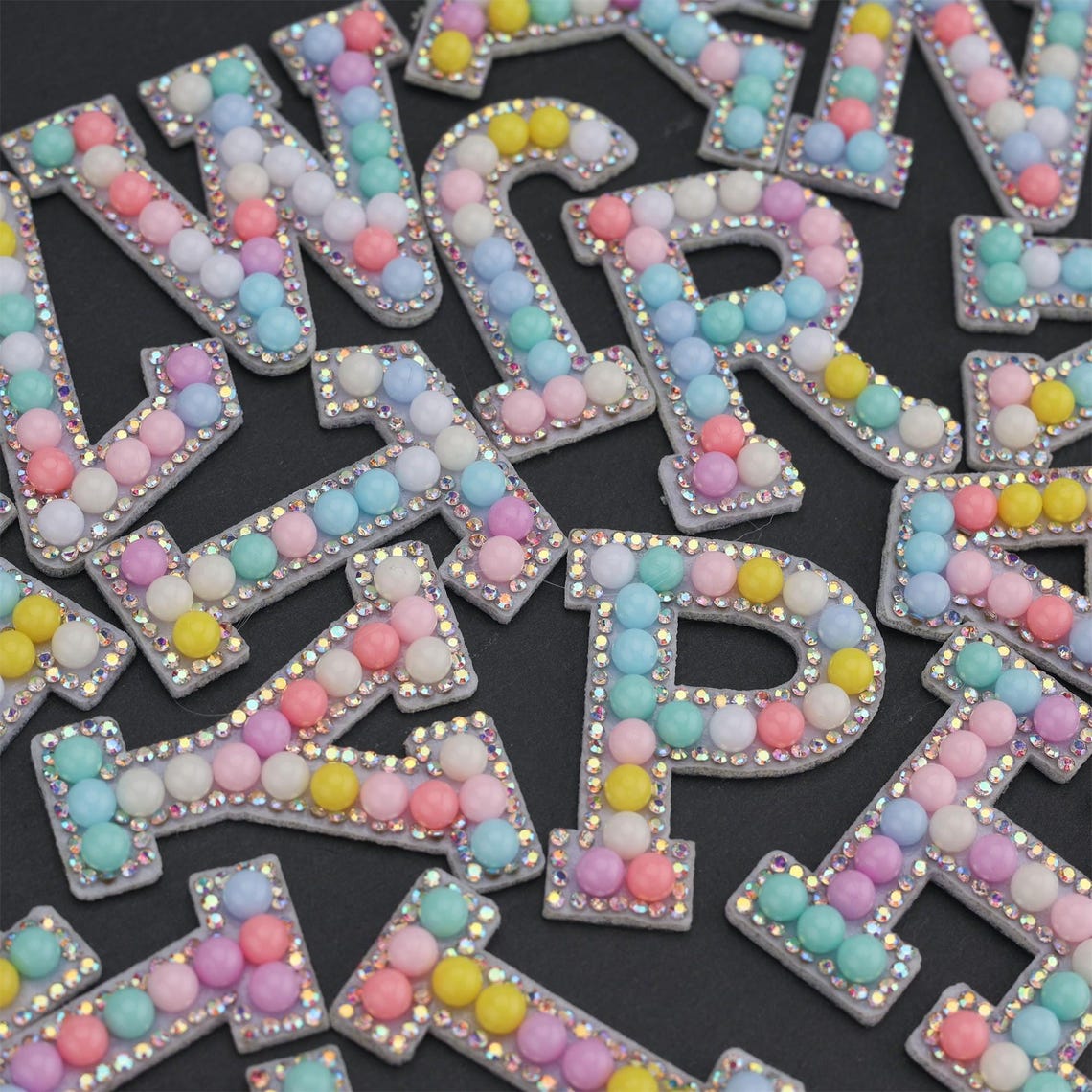 DIY Macaron Letter Hot Stamping Patch – Diamond Letter Iron-on & Sewing ...