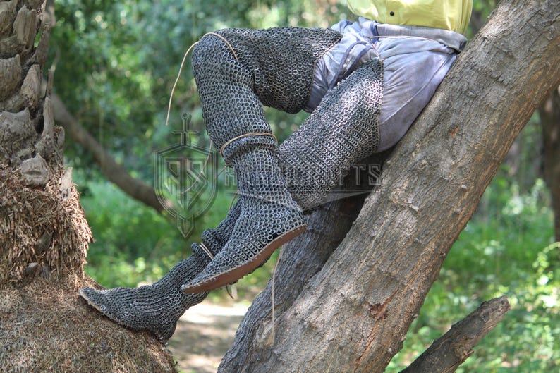 Chainmail Chausses in Mild Steel 8mm | Medieval Armor Pants | LARP, SCA ...