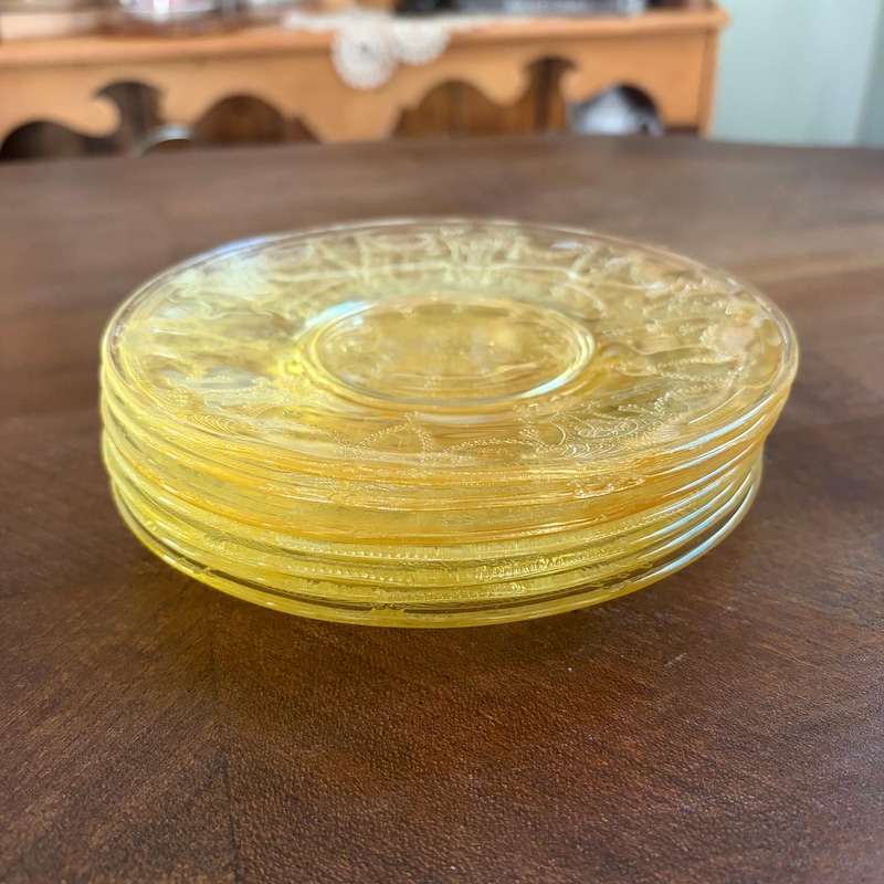 Yellow Glass Plate - Etsy