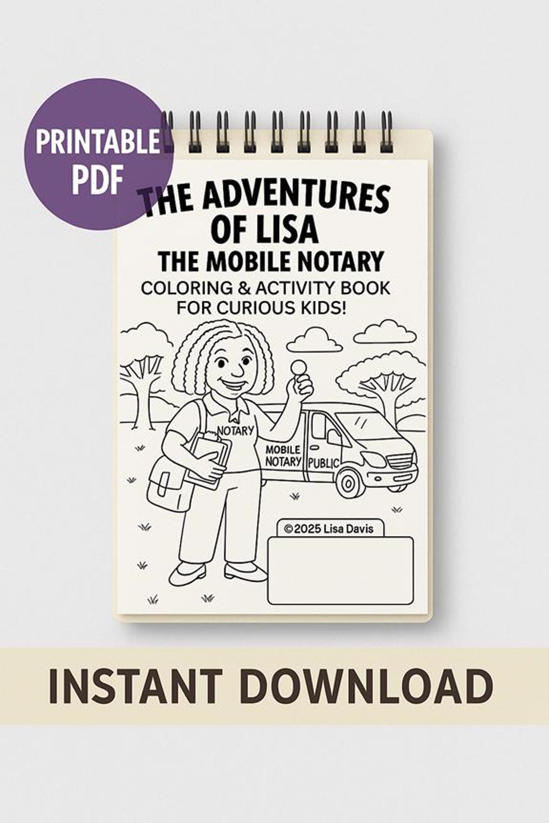 Editable Notary Coloring and Activity Book | 16 Page PDF + Canva | Add ...