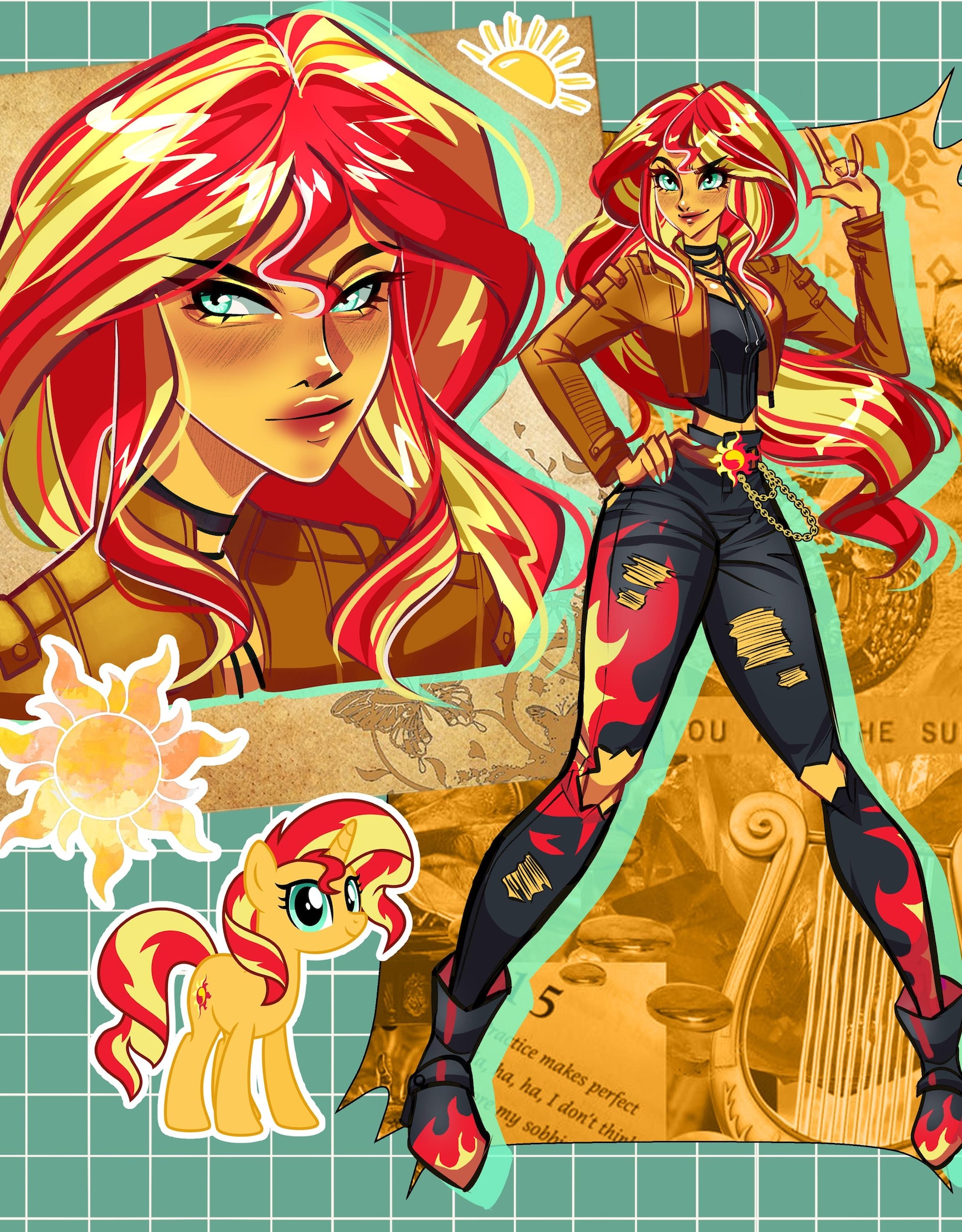 Sunset Shimmer Equestria Girls Original Design Poster - Etsy