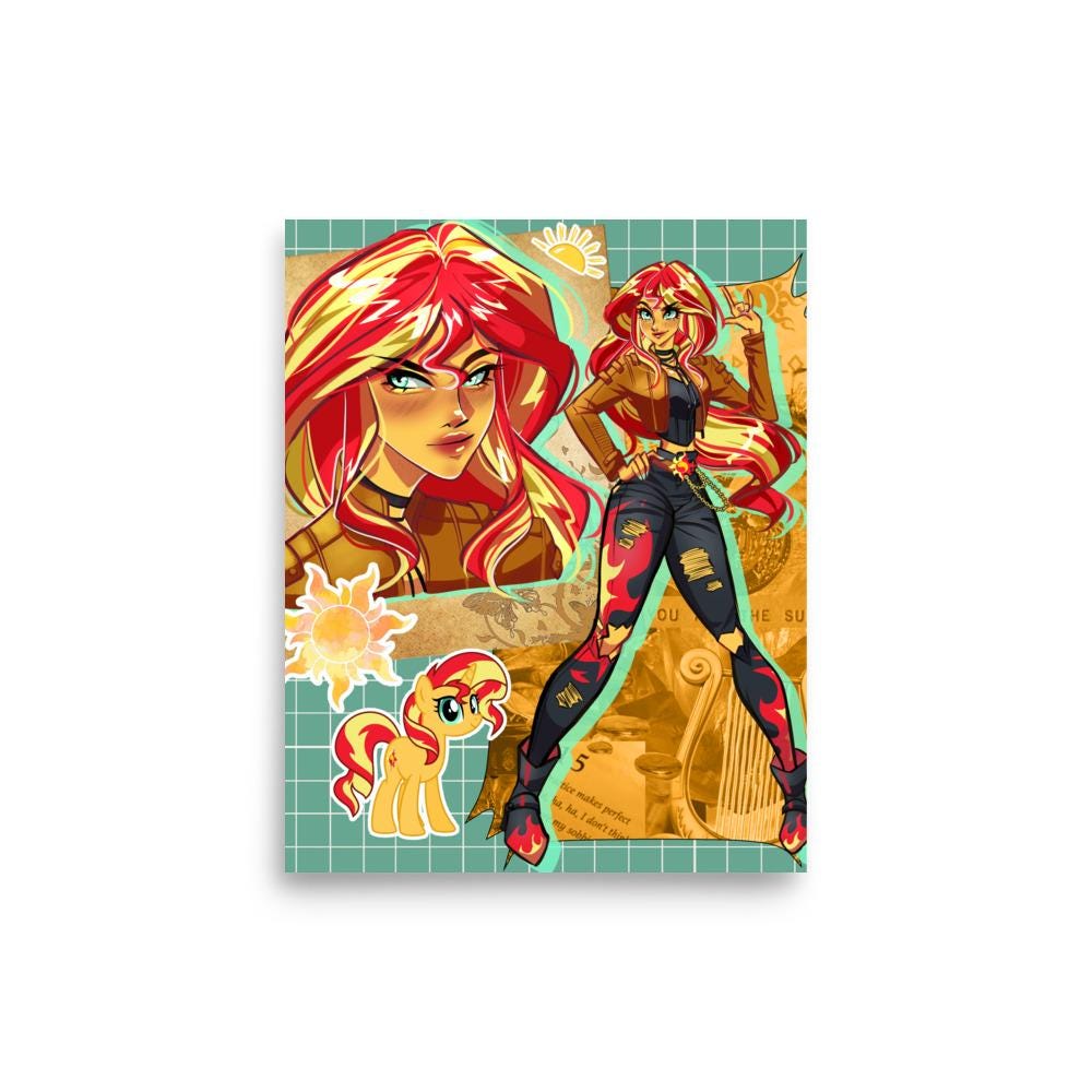 Sunset Shimmer Equestria Girls Original Design Poster - Etsy