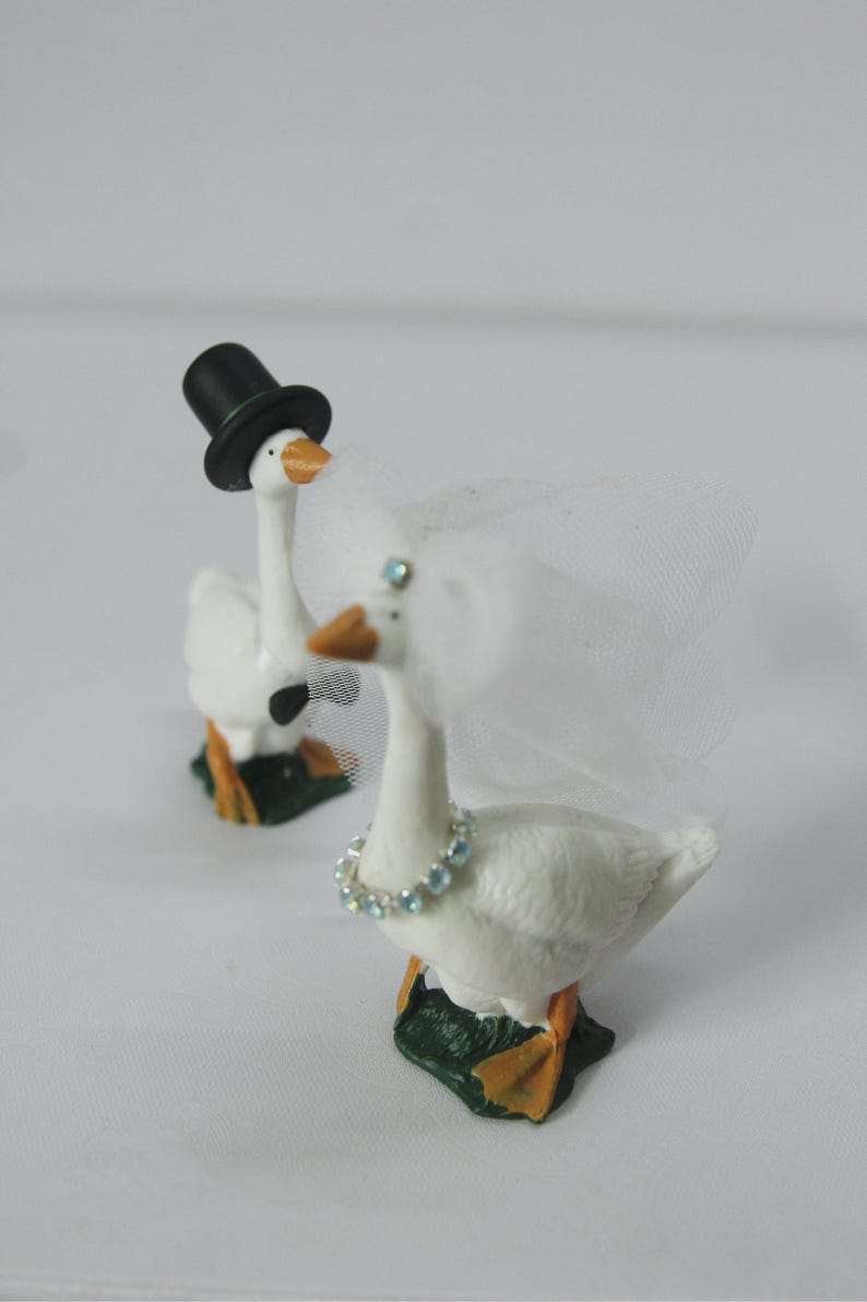 Goose Wedding Cake Topper Bride Groom Farm Wedding Animal Couple ...