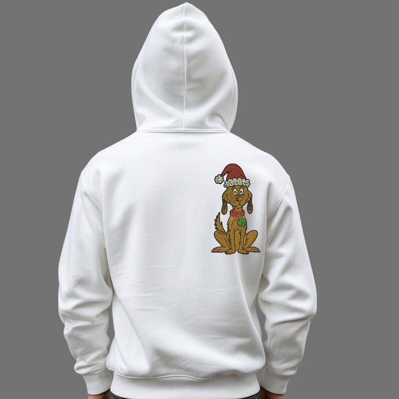 Christmas Dog Embroidery Design, Dog Embroidery, Quirky Dog Embroidery ...