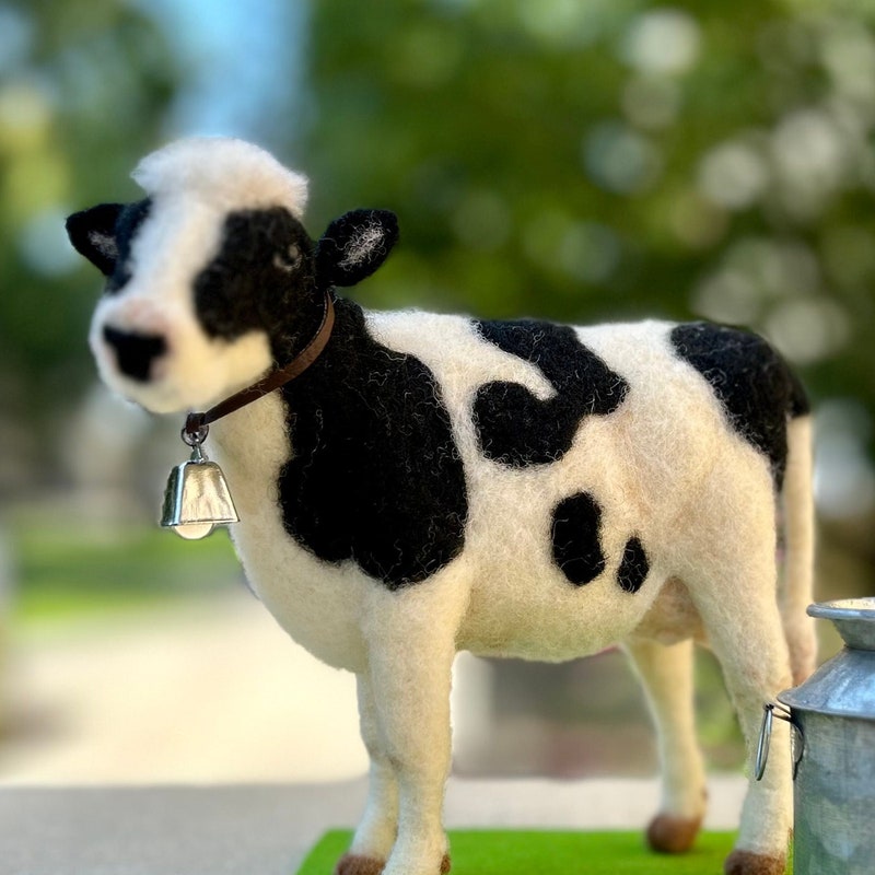Needle Felted Cow - Etsy