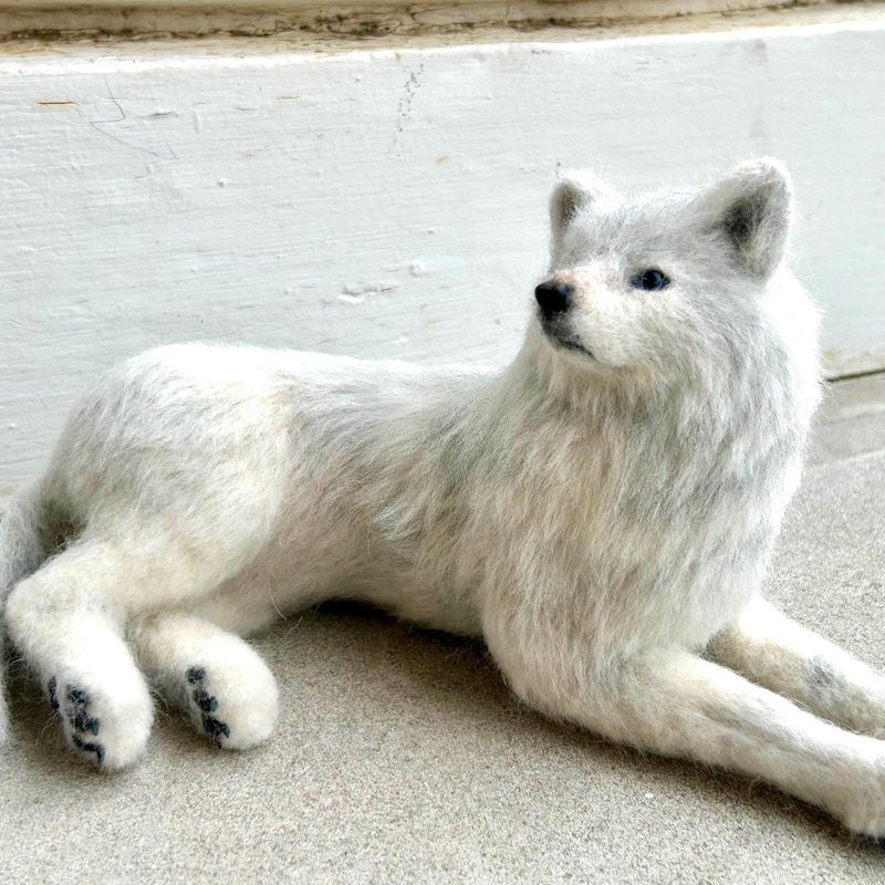 Needle Felted Wolf - Etsy
