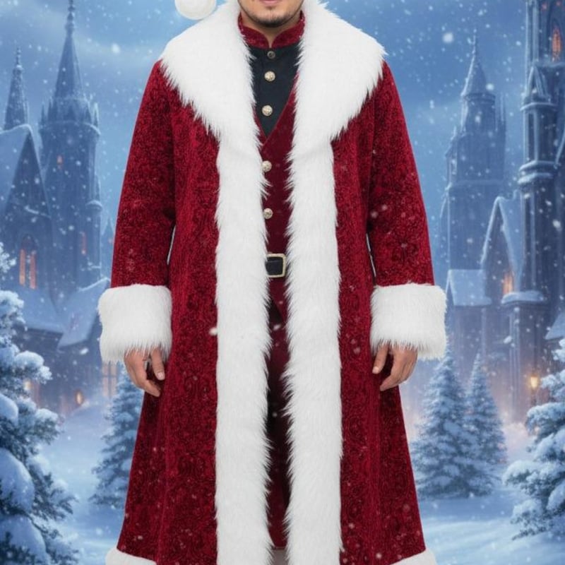 Dark Mens Santa Coat - Etsy UK