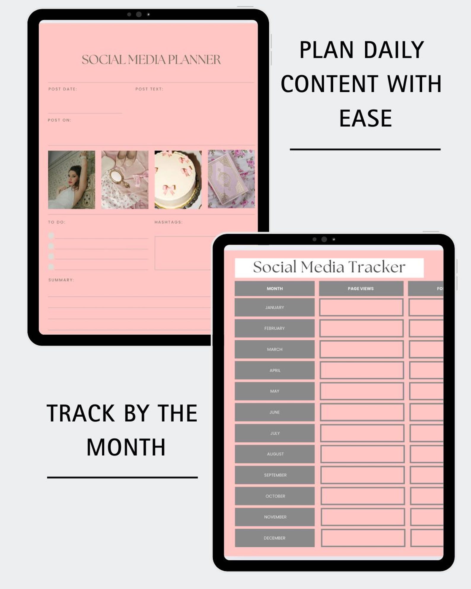 Weekly Content Calendar: Social Media Planner Canva Template (digital ...